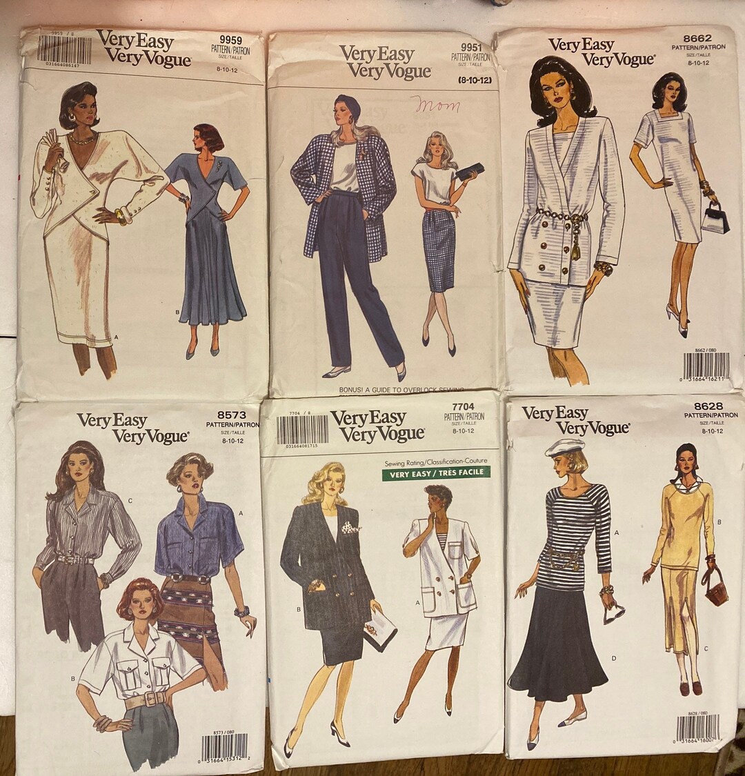 Vogue Sewing Patterns *you Pick* 7704, 8573, 8628, 8662, 9951 or 9959 ...