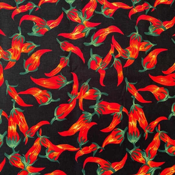 Chili Pepper Fabric - Etsy