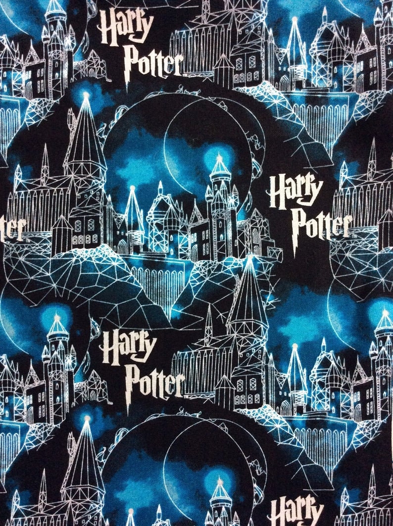 Harry Potter Hogwarts Fabric Cotton Fat Quarter 18 x | Etsy