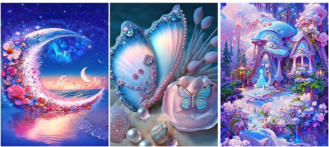 Mystical Diamond Art Kit choose Your Kit Butterfly Diamond Painting Kit ...