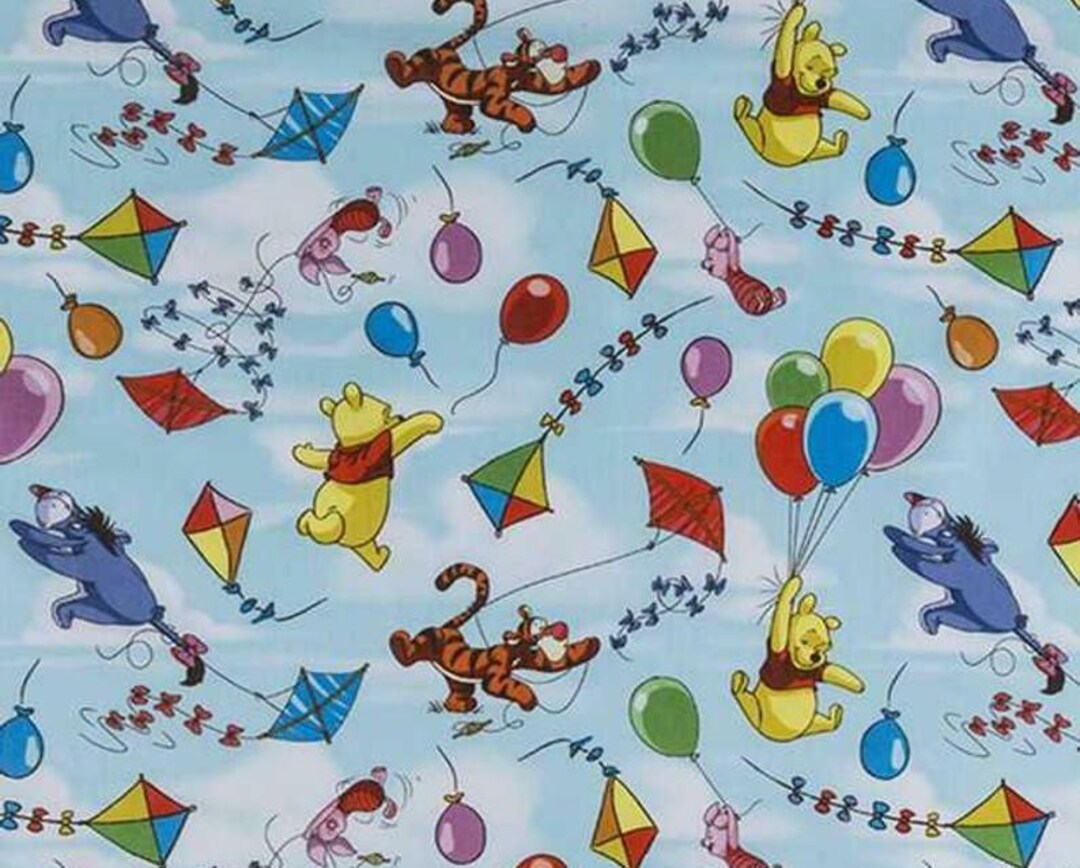 Winnie the Pooh Cotton Fabric, Fat Quarter, by the Yard, Quilting ...