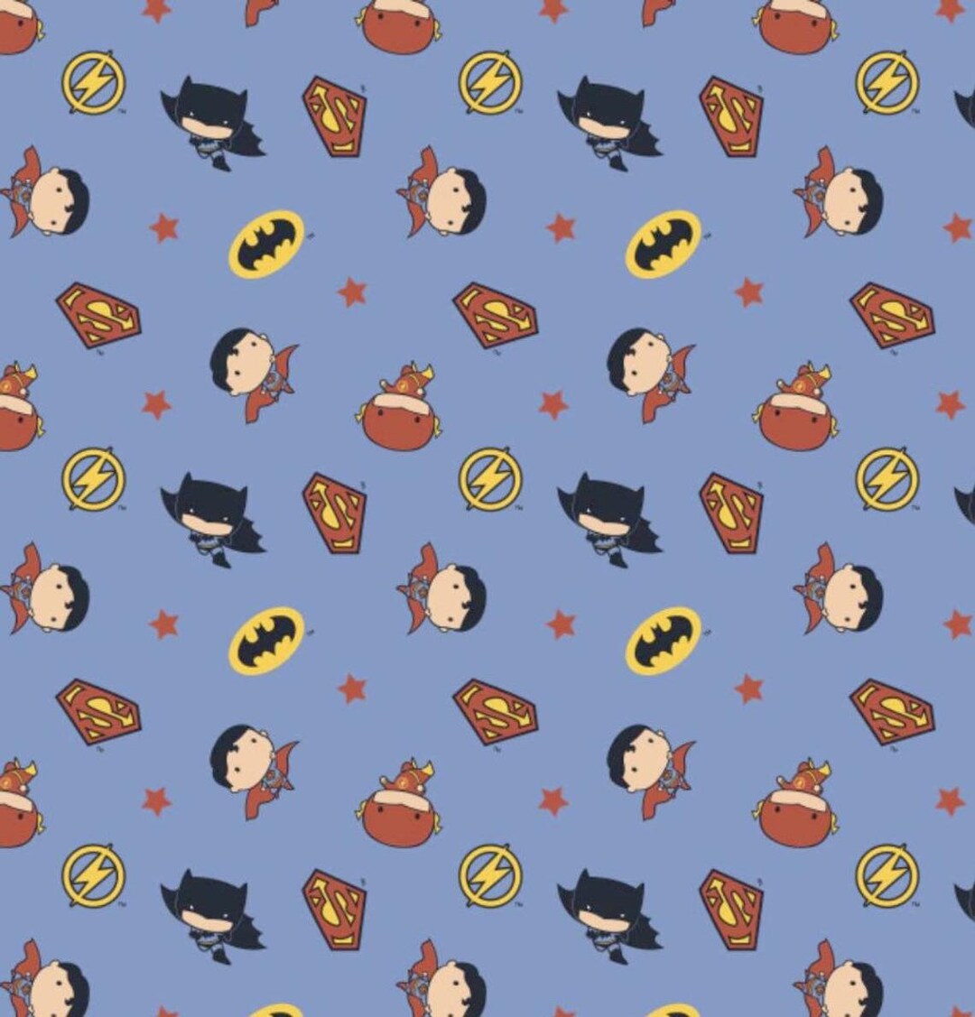 DC Comics Justice League Cotton Fabric Fat Quarter Approx. 18" X 21 ...