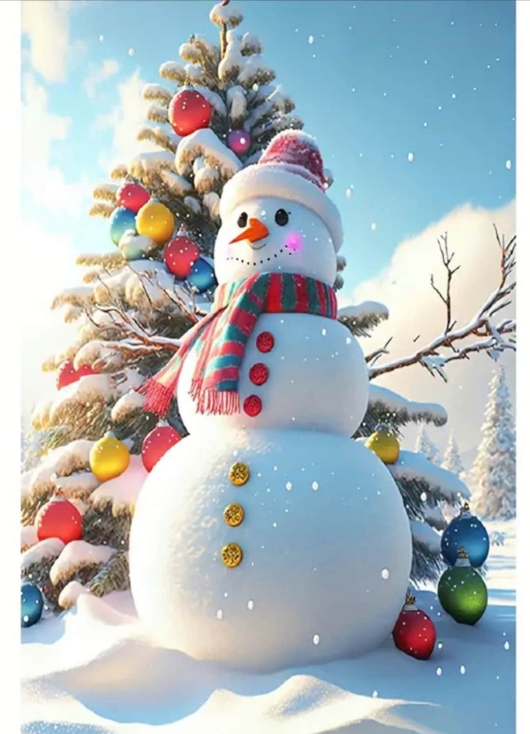 Snowman Diamond Painting, Christmas Diamond Art Kit, Home Decoration ...