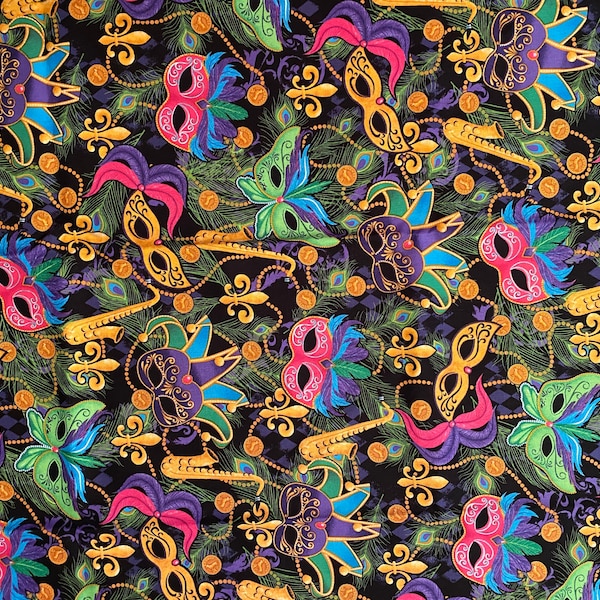 Mardi Gras Fabric - Etsy
