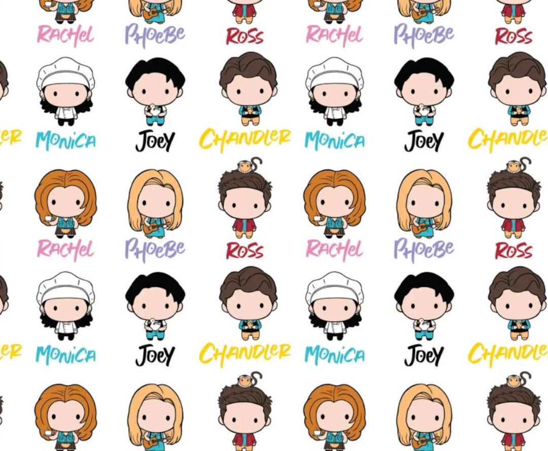 Friends Fabric, Friends Forever TV Series Cotton Fabric Fat Quarter, by ...