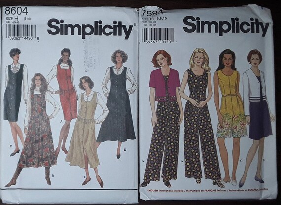 2 Simplicity Uncut Sewing Patterns 8604 7594 Misses' | Etsy