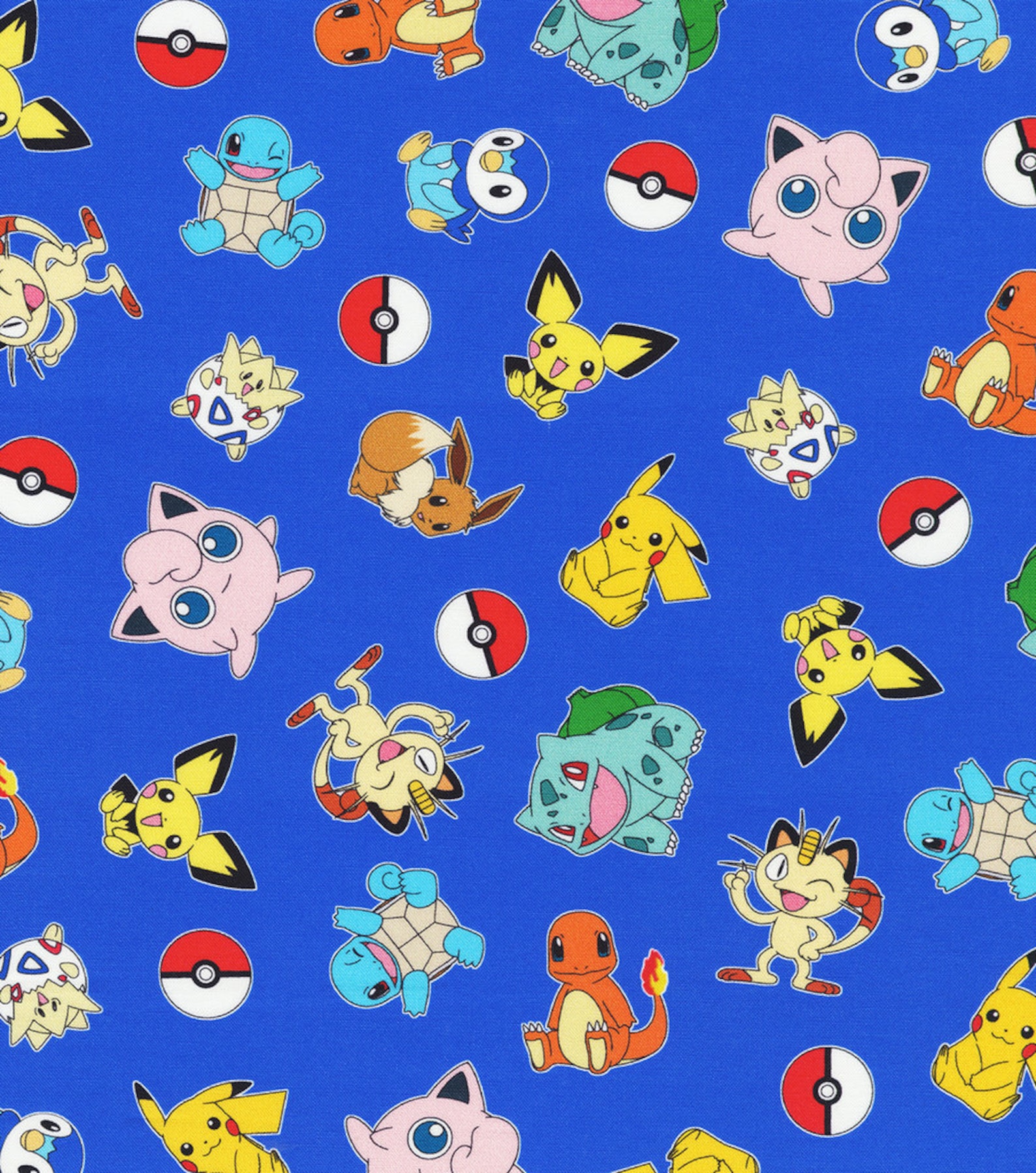 Pokémon Fabric Pikachu Cotton Fabric Fat Quarte, by the Yard, Pikachu ...