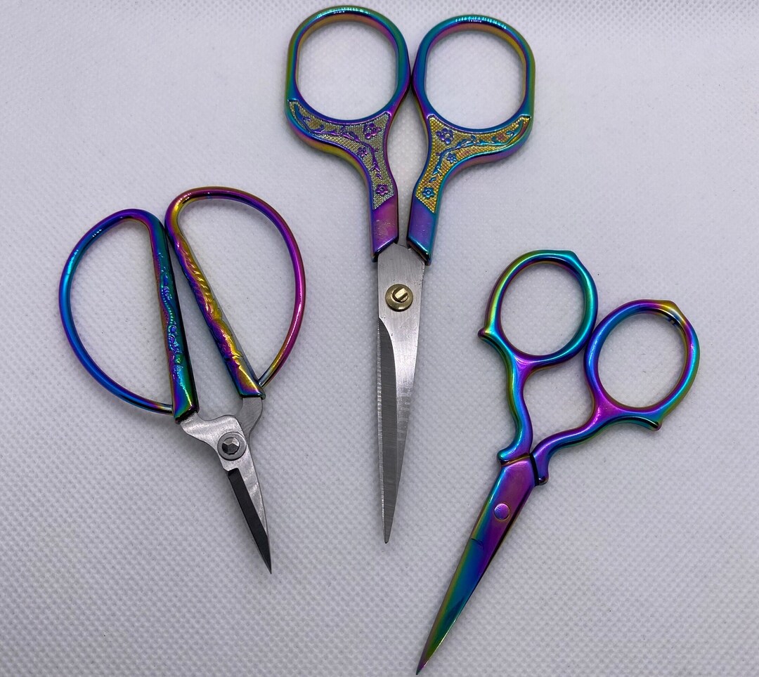 Various Scissors, *your Choice* Gold Tone, Rainbow Scissors, Stainless ...