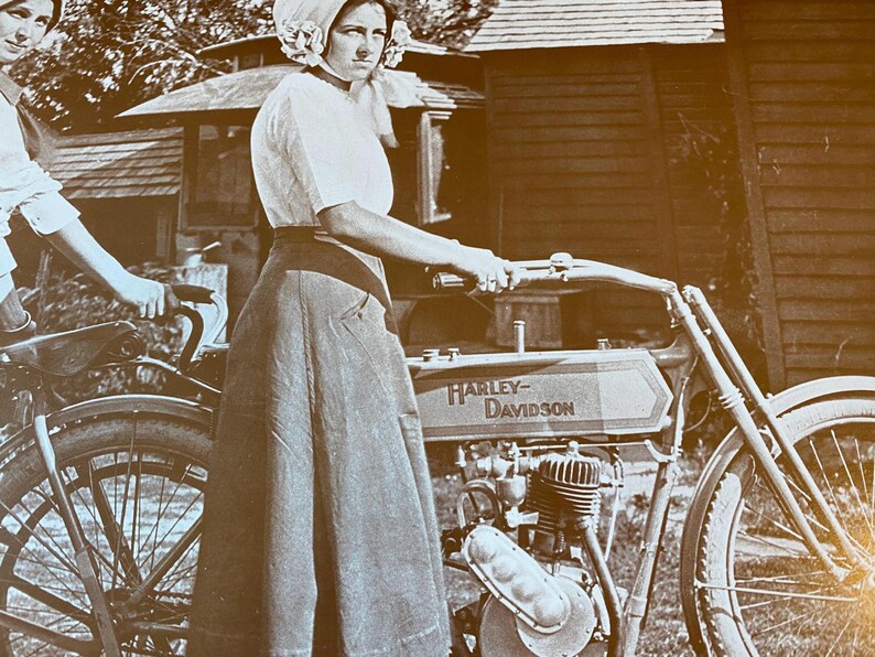 Vintage Motorcycle Print, Harley Davidson Sepia Print 11” X 14 ...