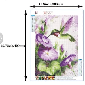 Green Hummingbird Diamond Art Painting Kit, Diamond Art Kit, Bird ...