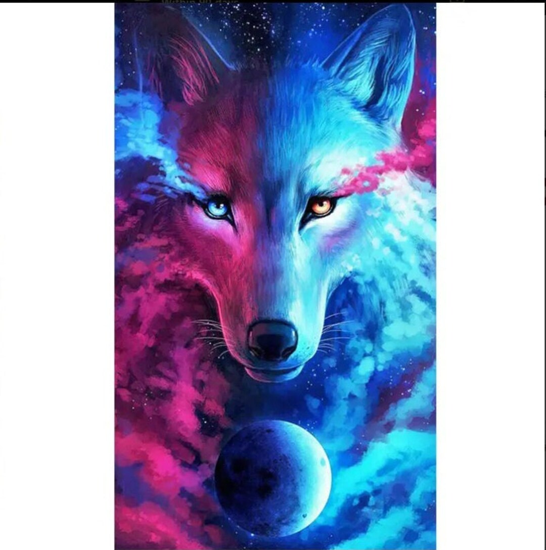 Wolf Diamond Art Kit, Small Diamond Painting Kit, Gift Idea, Wall Decor ...