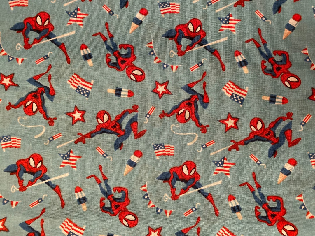 Spider-man Cotton Fabric Fat Quarter, by the Yard, Marvel Spider-man ...