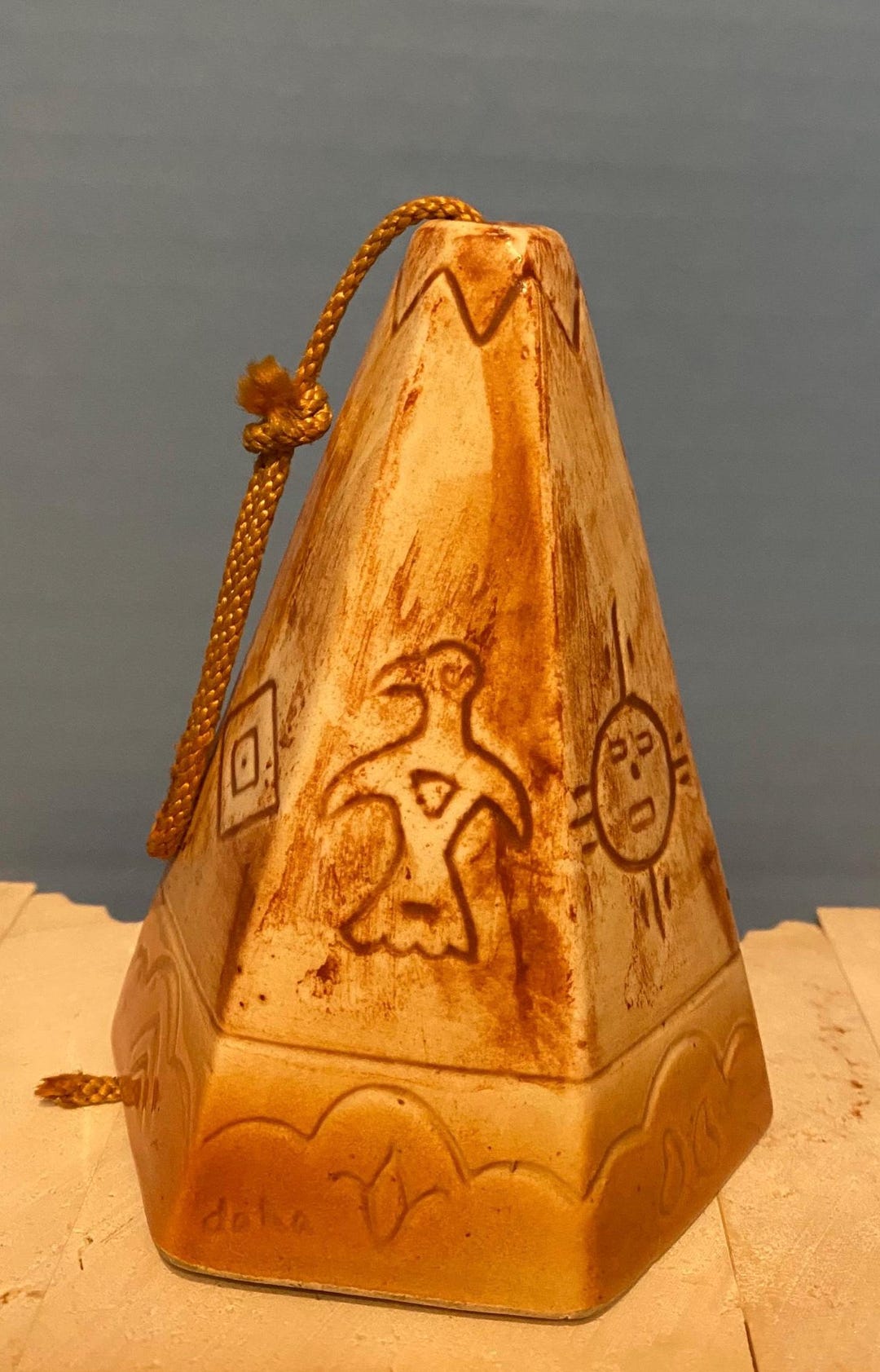 Ceramic Teepee Wind Chime, Vintage, Native American Decor, Western ...
