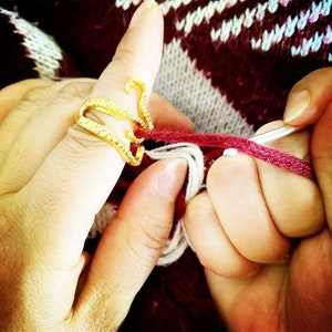 Yarn Guide Ring, Adjustable Crochet Loop Rings, Yarn Guide, Knitting ...