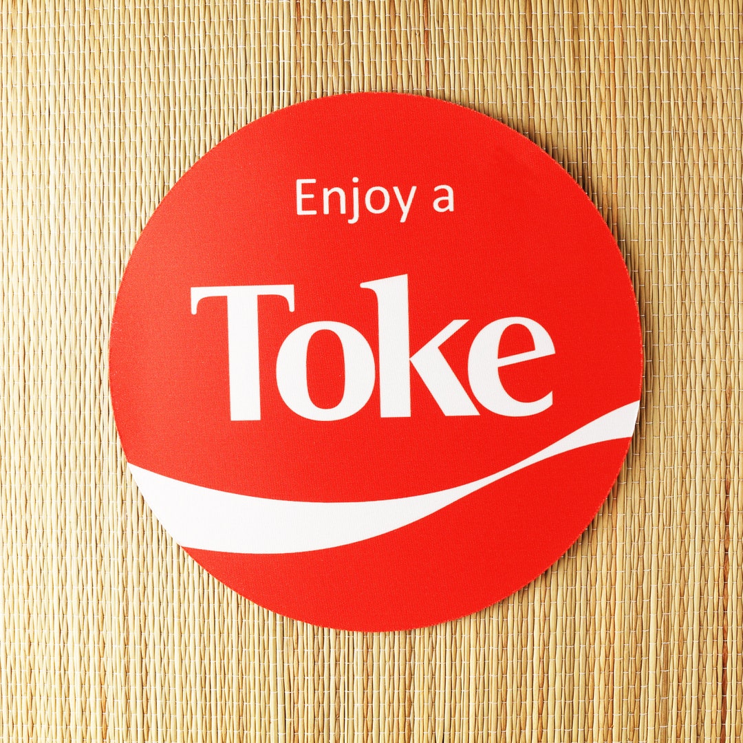 Coca Cola Mouse Pad With Black Rubber Bottom for Stoner Friends ...