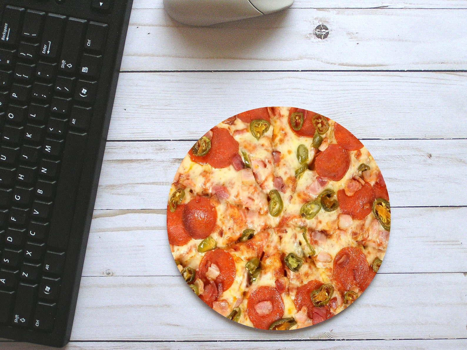 Round Pizza Mouse Pad Foodie Gifts Under 15 Dollarsfunny - Etsy