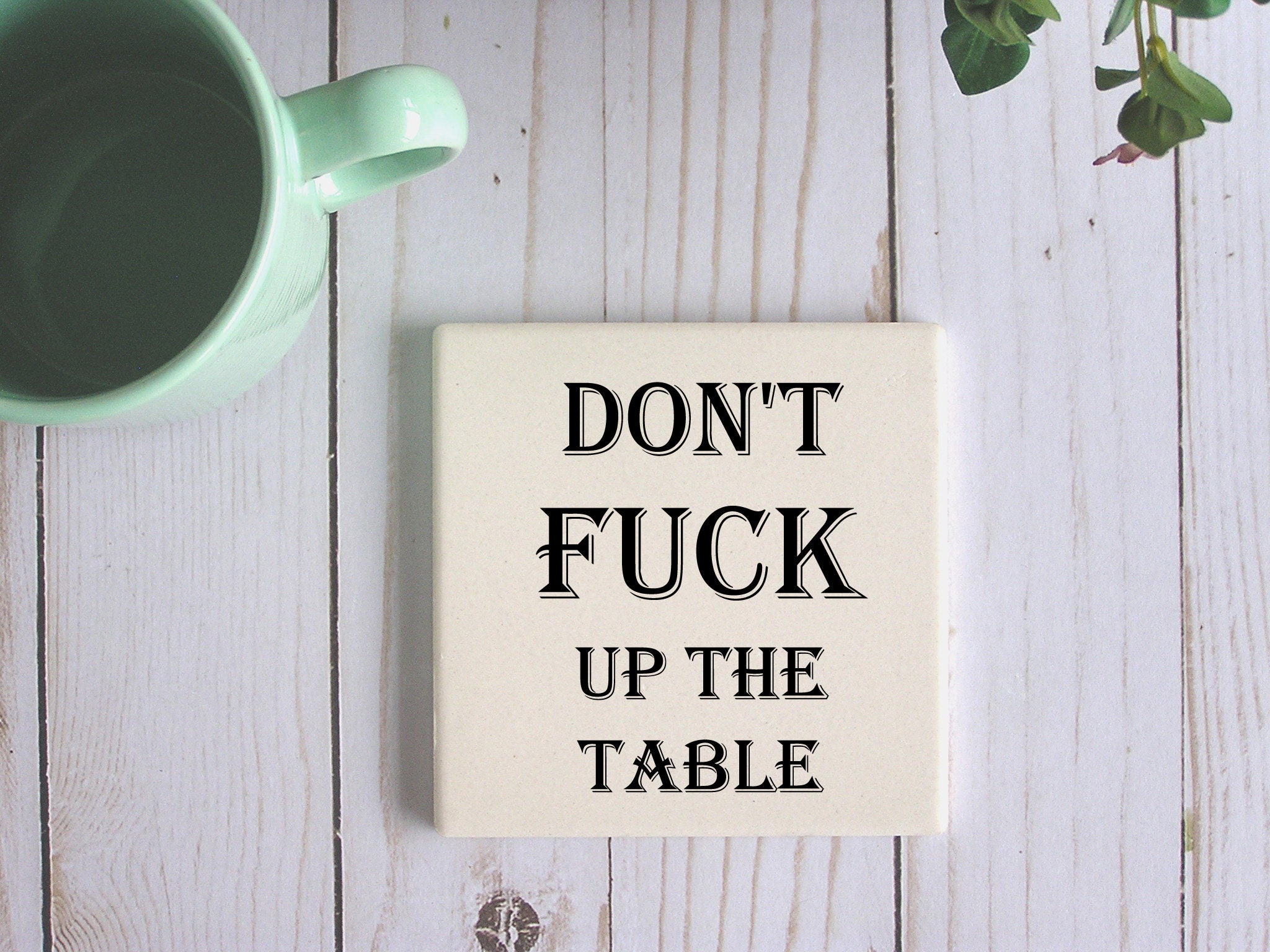 Don't Fuck Up Table Personalized Coaster Offensive - Etsy España