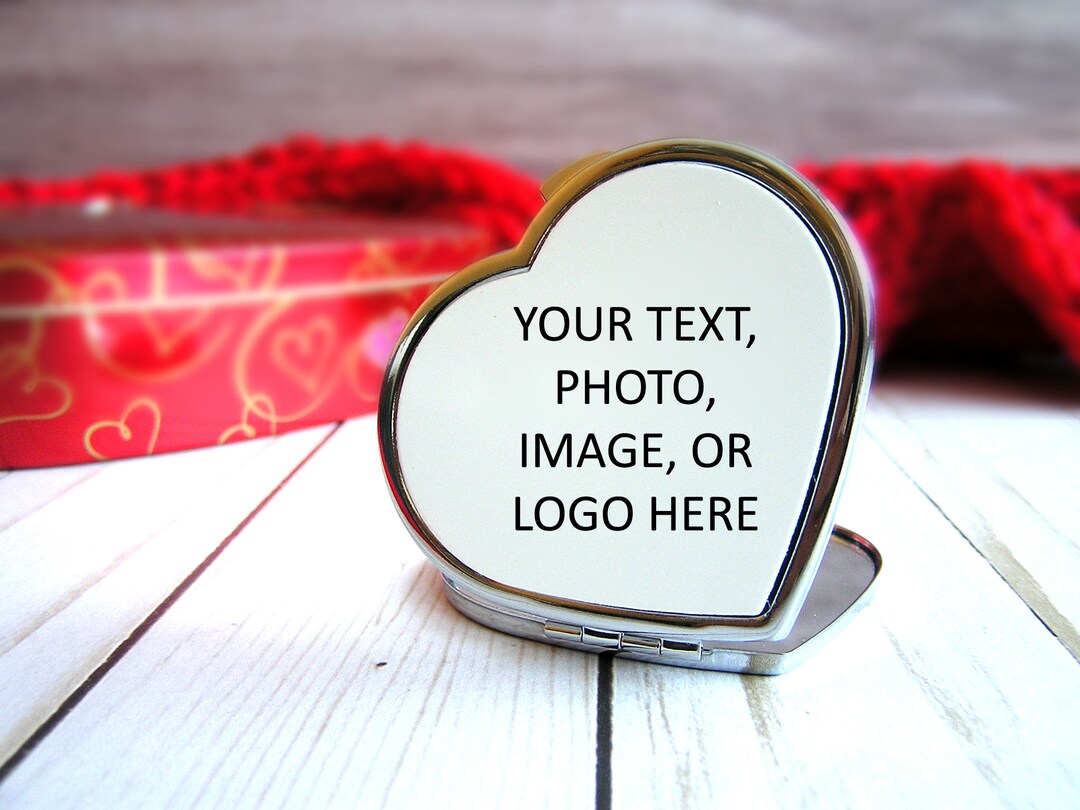 Make Your Own Custom Compact Mirror,heart Shape Mirror Gift Under 15 ...