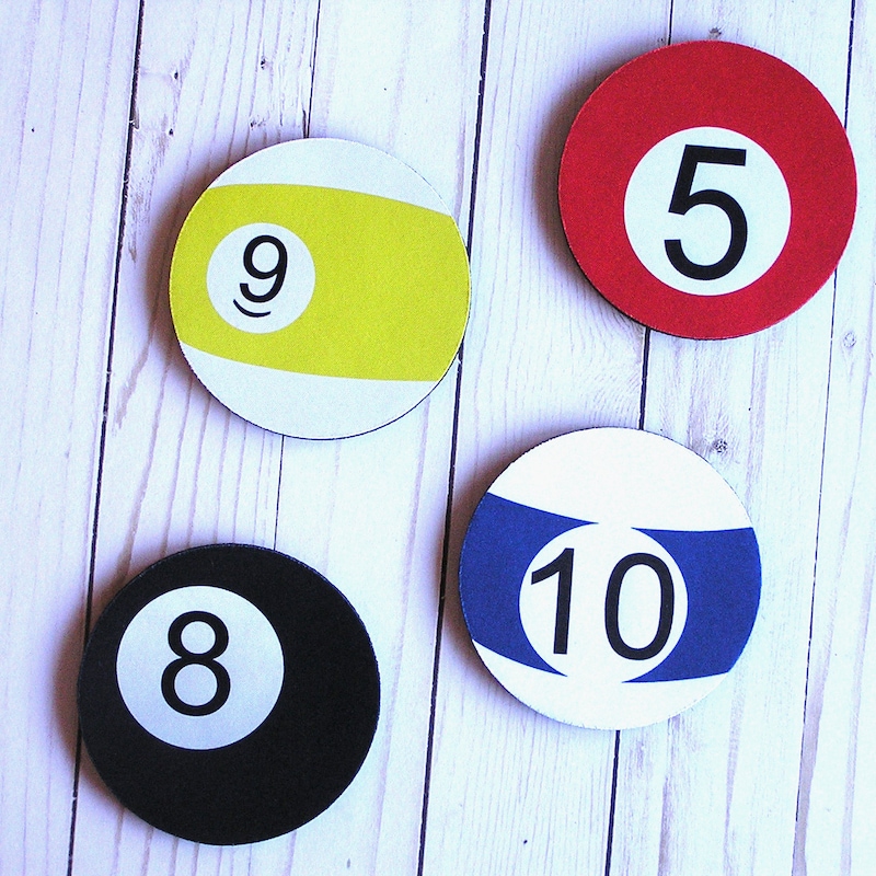 Billiards Drink Coasters - Etsy
