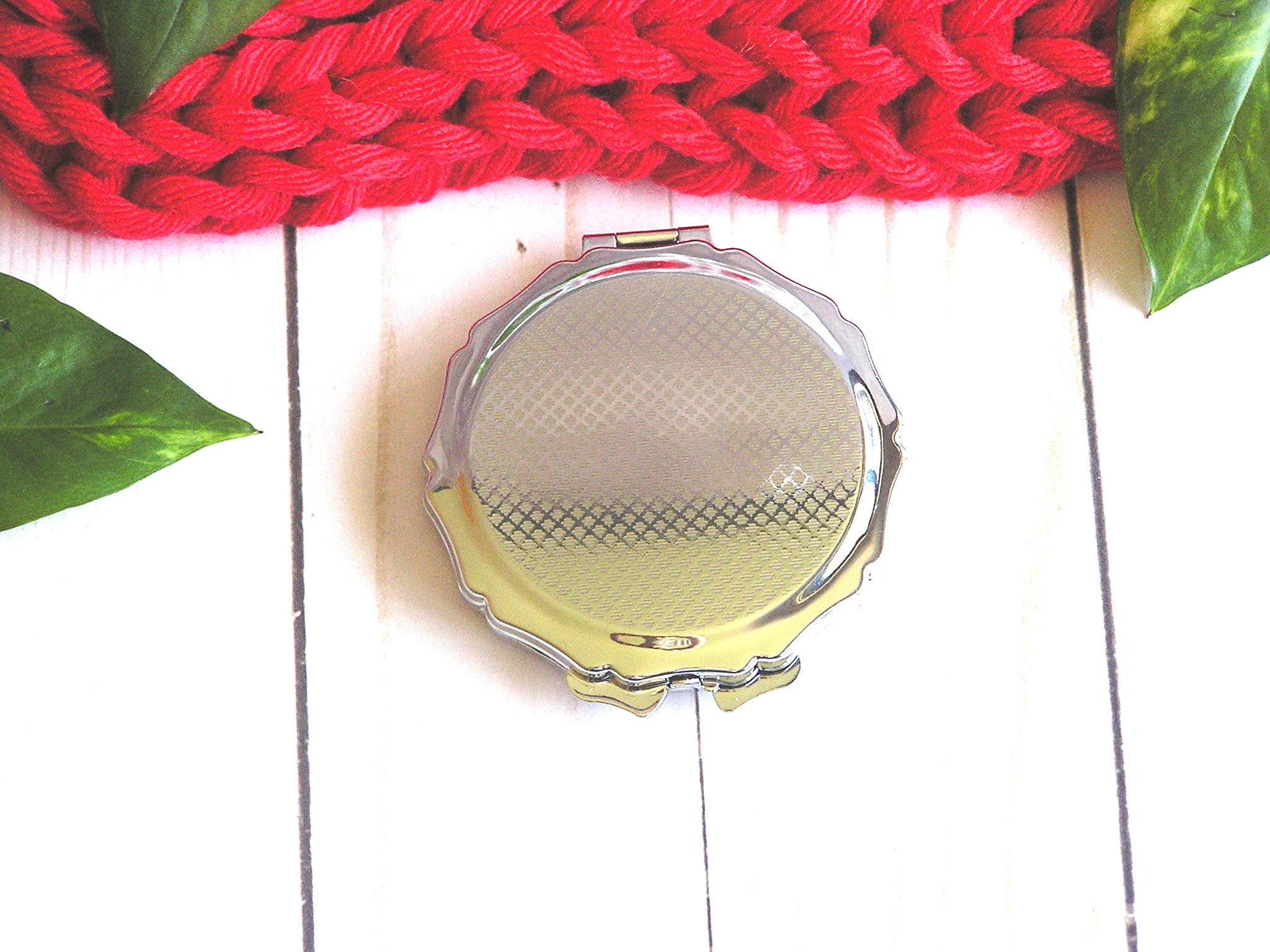 Personalized Compact Pocket Mirror Customized With Monogram | Etsy