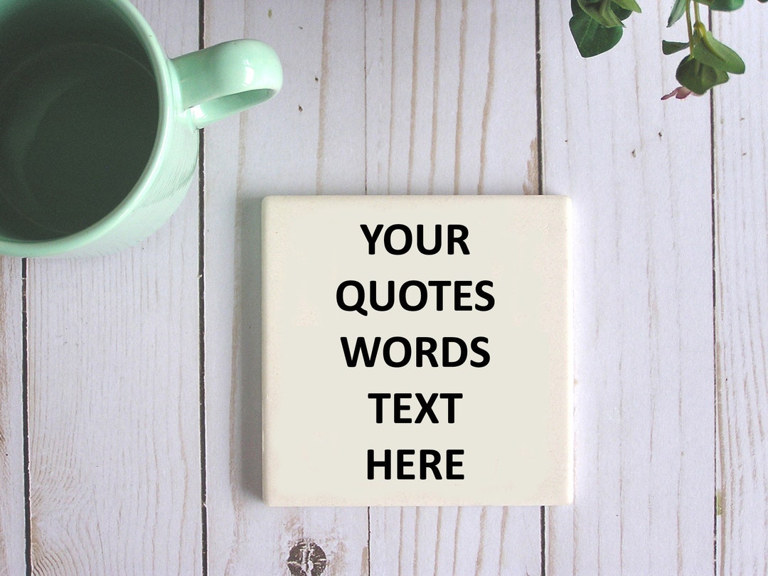 Sandstone Custom Text Coaster With Your Inspirational Quotes,stone ...