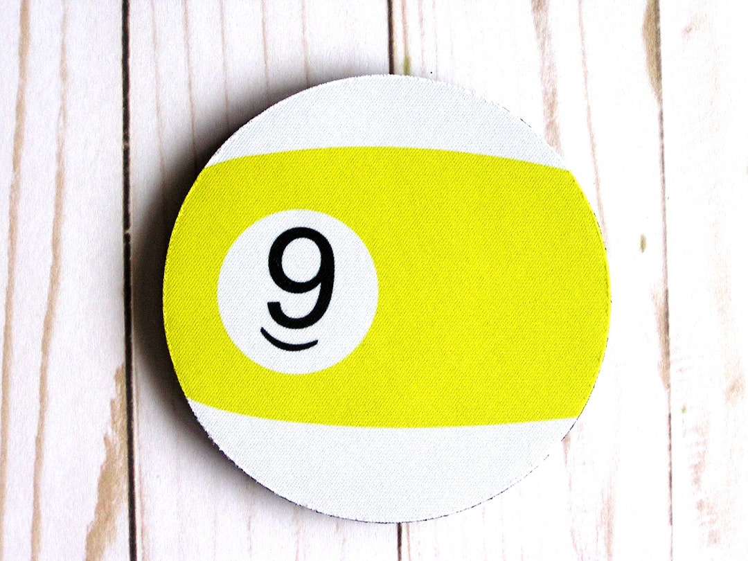 Soft Nine Ball Coasters With Black Rubber Bottom,customized Pool Ball ...