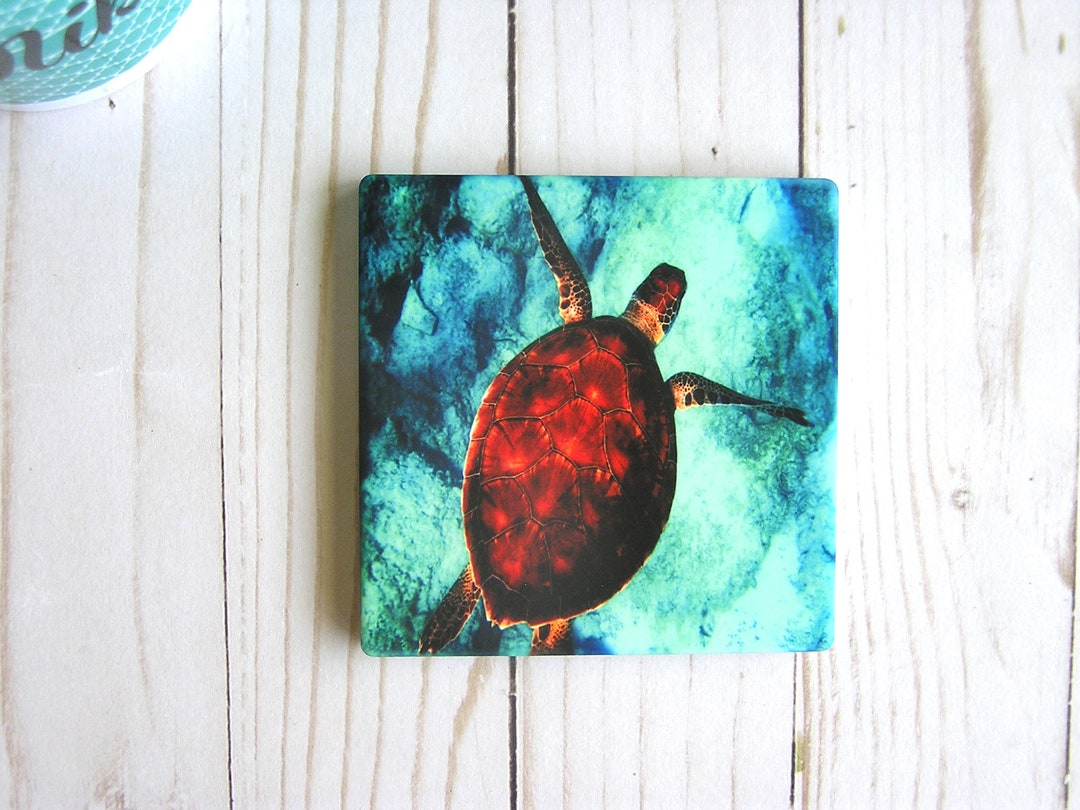 Sandstone Ocean Coaster Sea Turtle Gifts Under 15 Dollars,stone ...