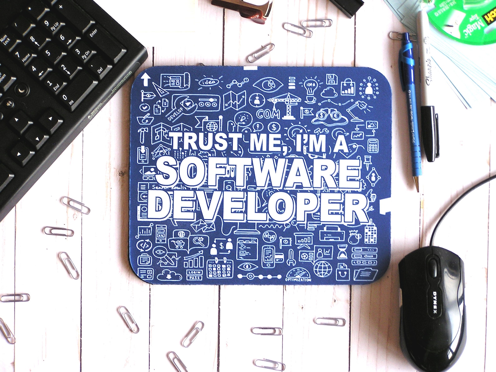 Personalized Mouse Pad Office Desk Accessoriessquare Computer | Etsy