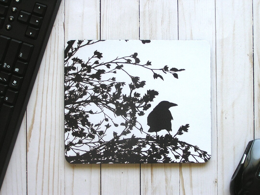 Flock of Birds Raven Mouse Pads,square Black Crow Bird Lover Gift ...