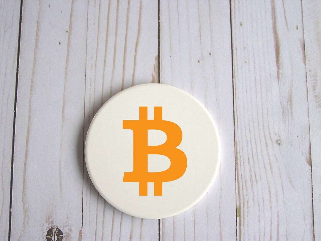 Bitcoin Crypto Sandstone Circle Coasters for Computer Programmer Geeky ...