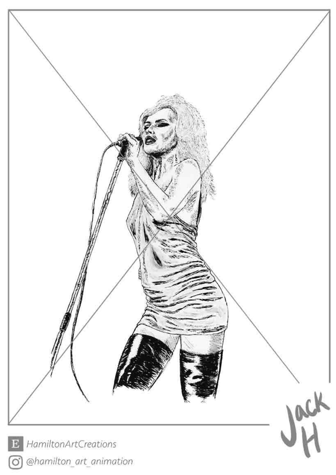 Blondie (debbie Harry) Original Ink Drawing Print - Etsy