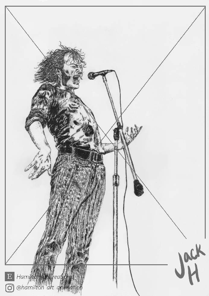 Joe Cocker Original Ink Drawing Print - Etsy