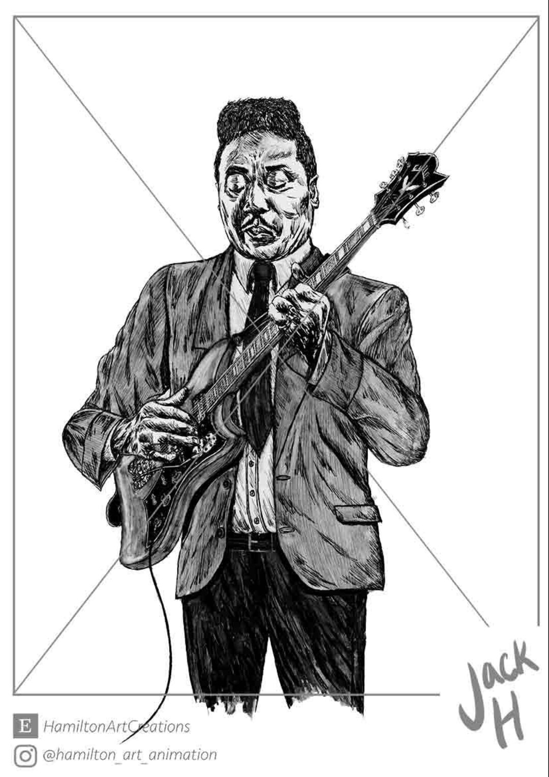 Muddy Waters Original Ink Drawing Print - Etsy