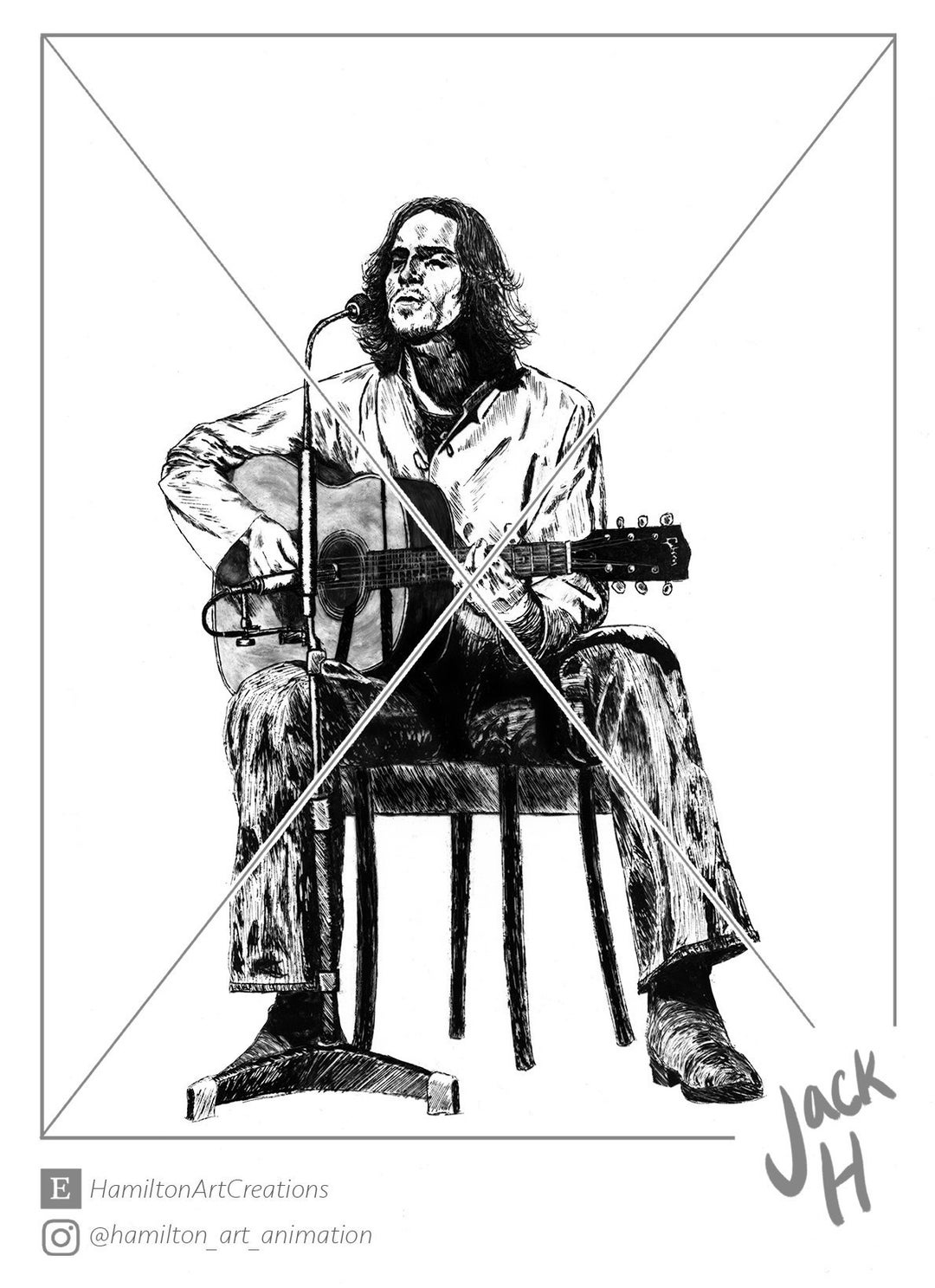 James Taylor Original Ink Drawing - Etsy