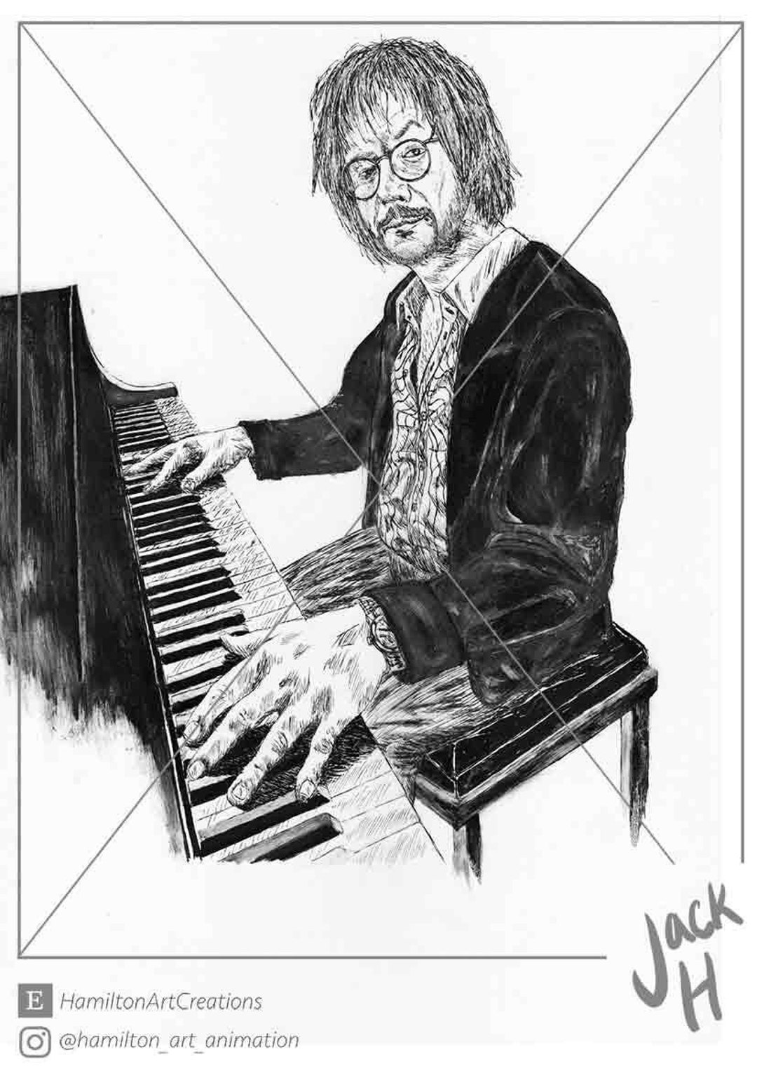 Warren Zevon Original Drawing Ink Print - Etsy