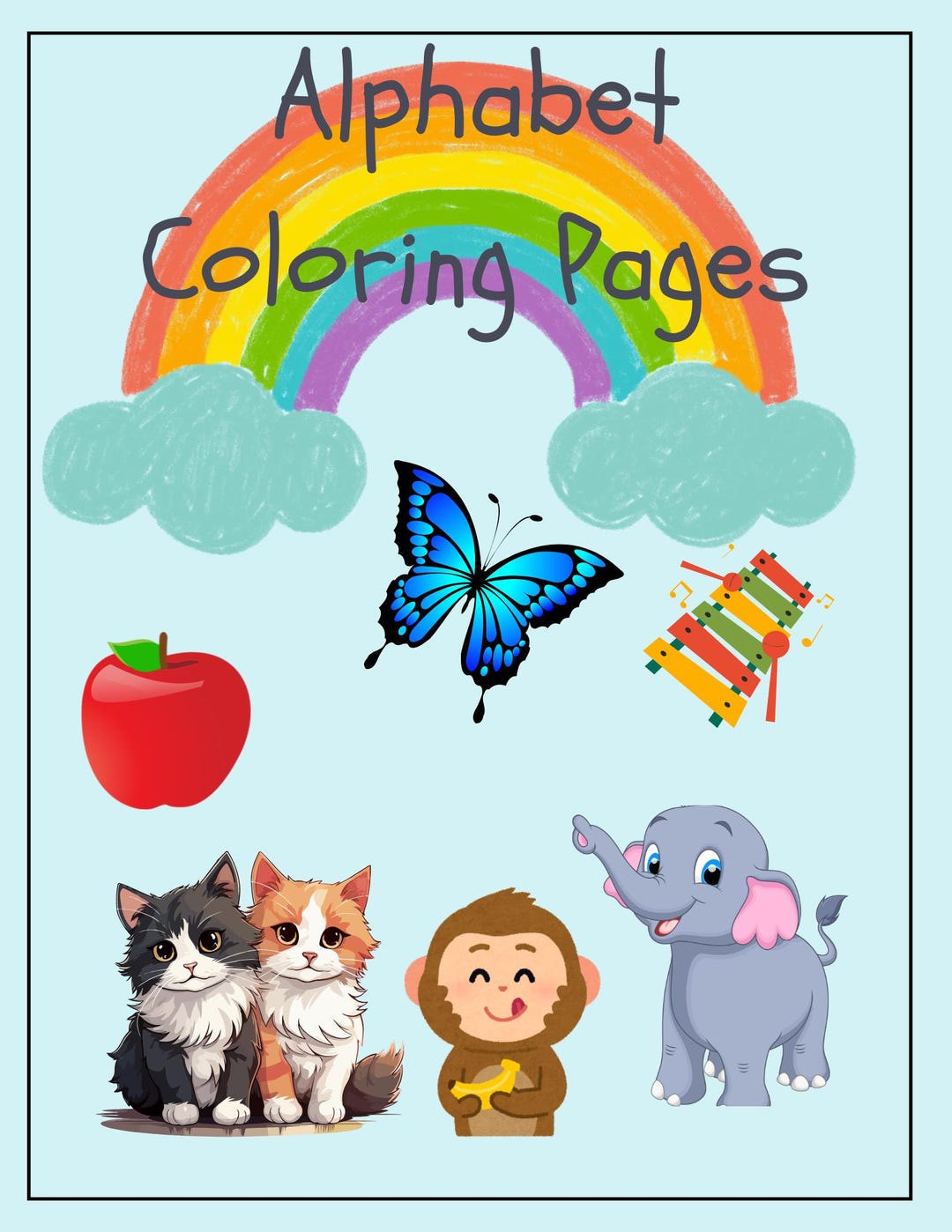 ABC Coloring Book: Educational Alphabet Printable (digital Download) - Etsy
