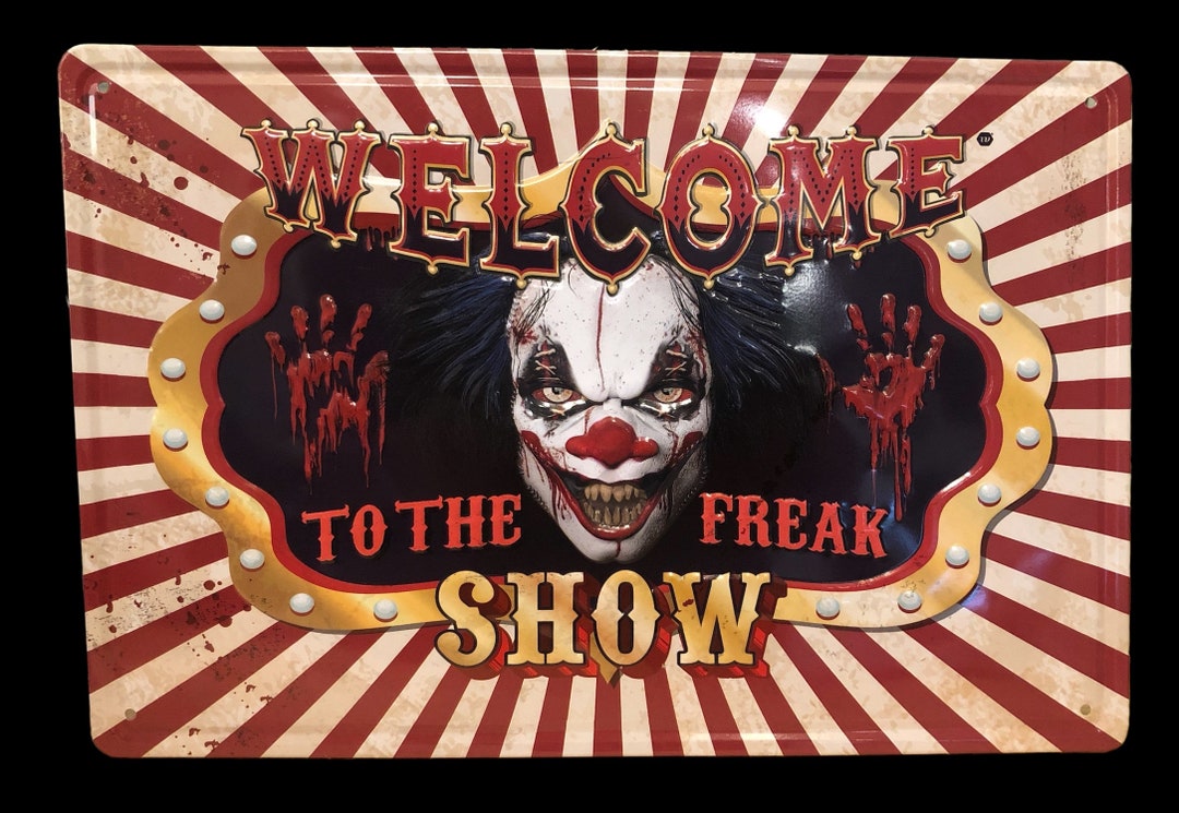 Freaky Clowns - 3D Metal Sign - Etsy