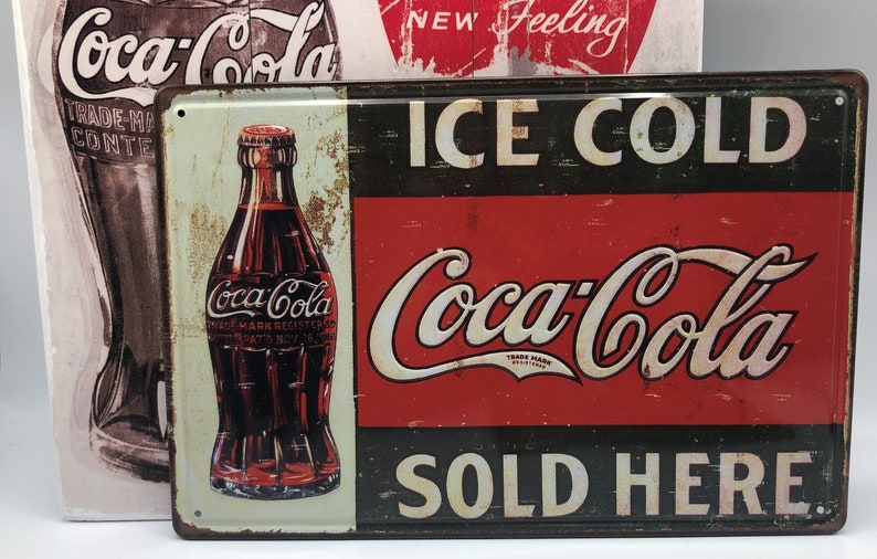 Coca-cola 3D Nostalgic 12 X 8 Weathered Antique Look Signs - Etsy
