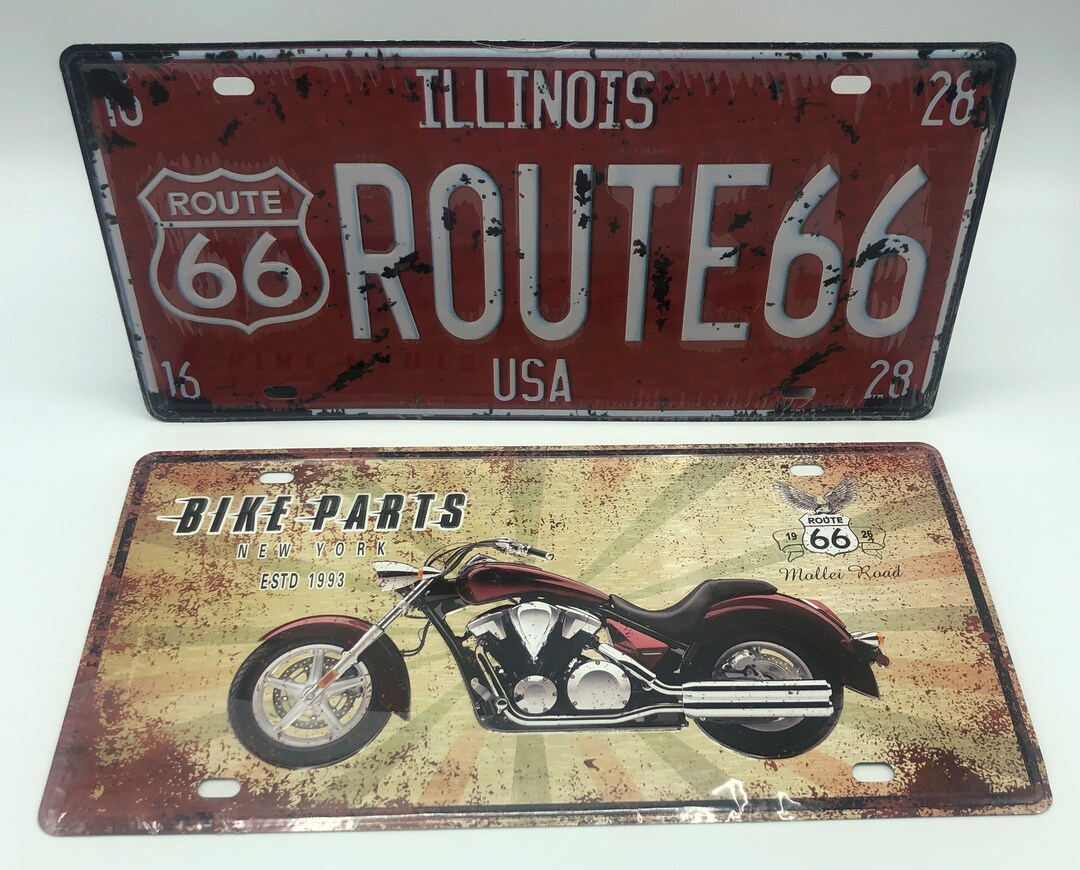 Vintage Style Assorted Metal Signs route 66 Repro - Etsy
