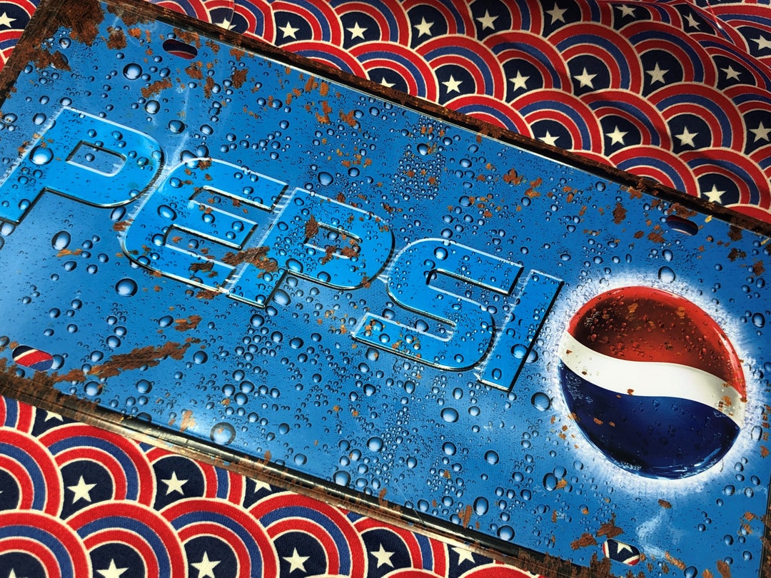 Pepsi Cola Great Vibrant 3D Nostalgic Weathered Vintage Look Sign Repro ...