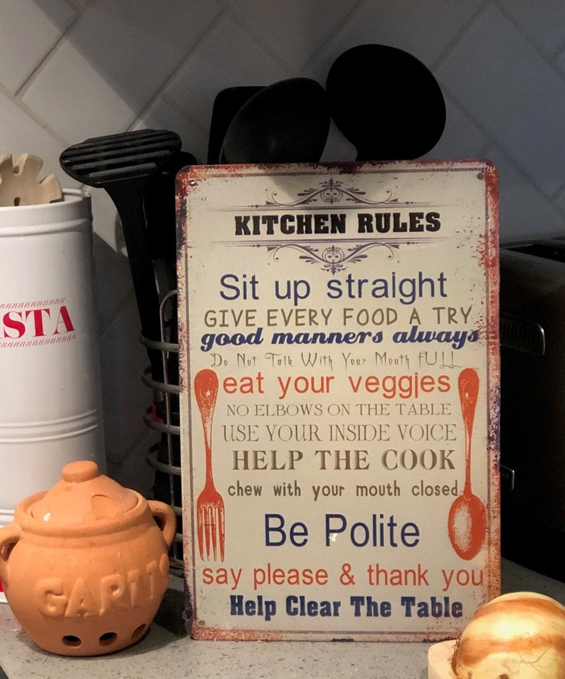 Kitchen Tin Signs Vintage Retro Look - Etsy