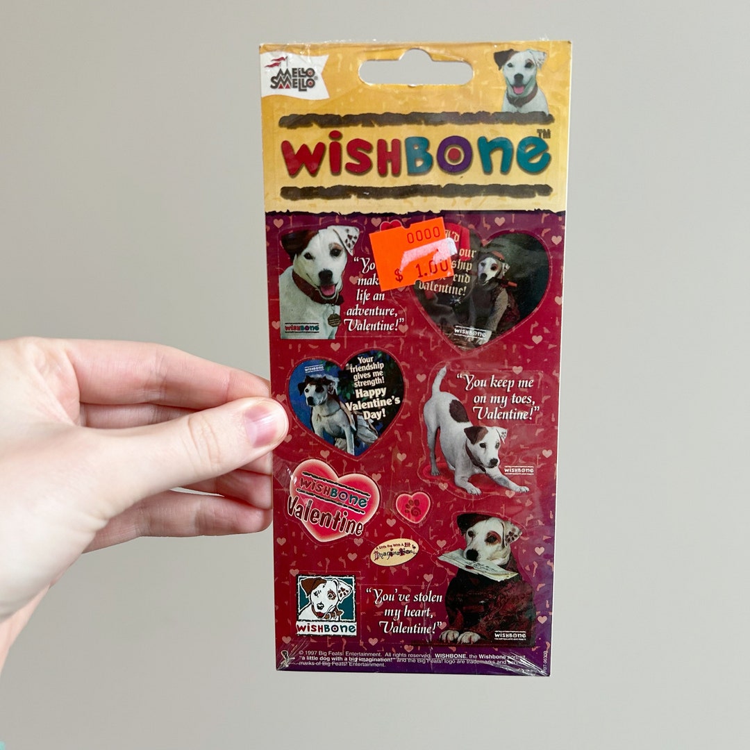 Wishbone Valentine's Day Sticker Sheet Sealed 1997 - Etsy