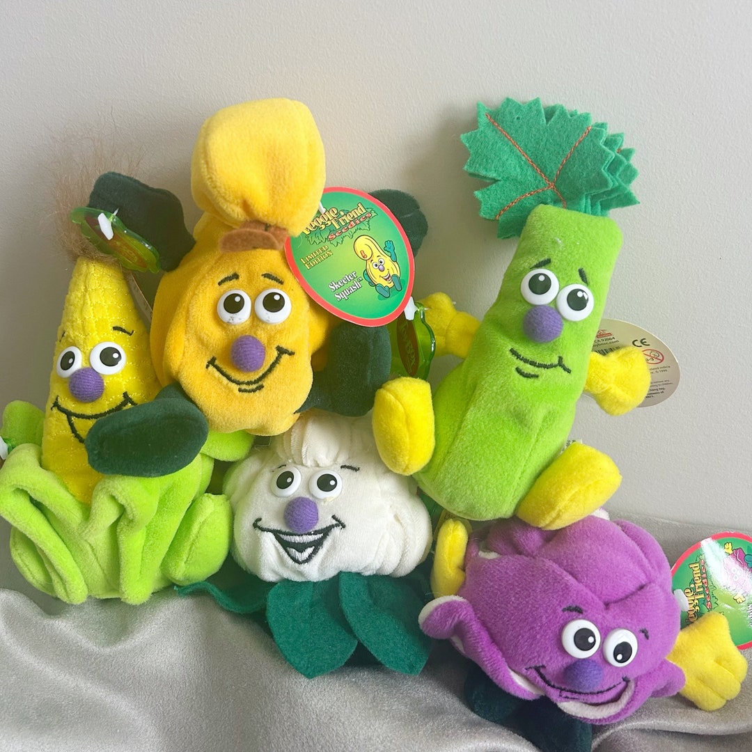 Veggie Friend Seedies Vegetable Plush's 1999 Vintage Corn Cabbage ...