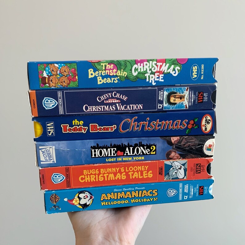 90's Christmas VHS Movies Vintage Home Alone Animanicas - Etsy