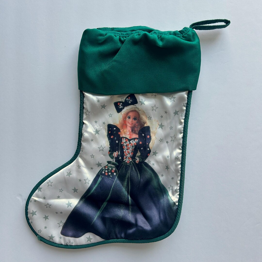 Barbie Christmas Stocking 1995 Mattel Hallmark - Etsy