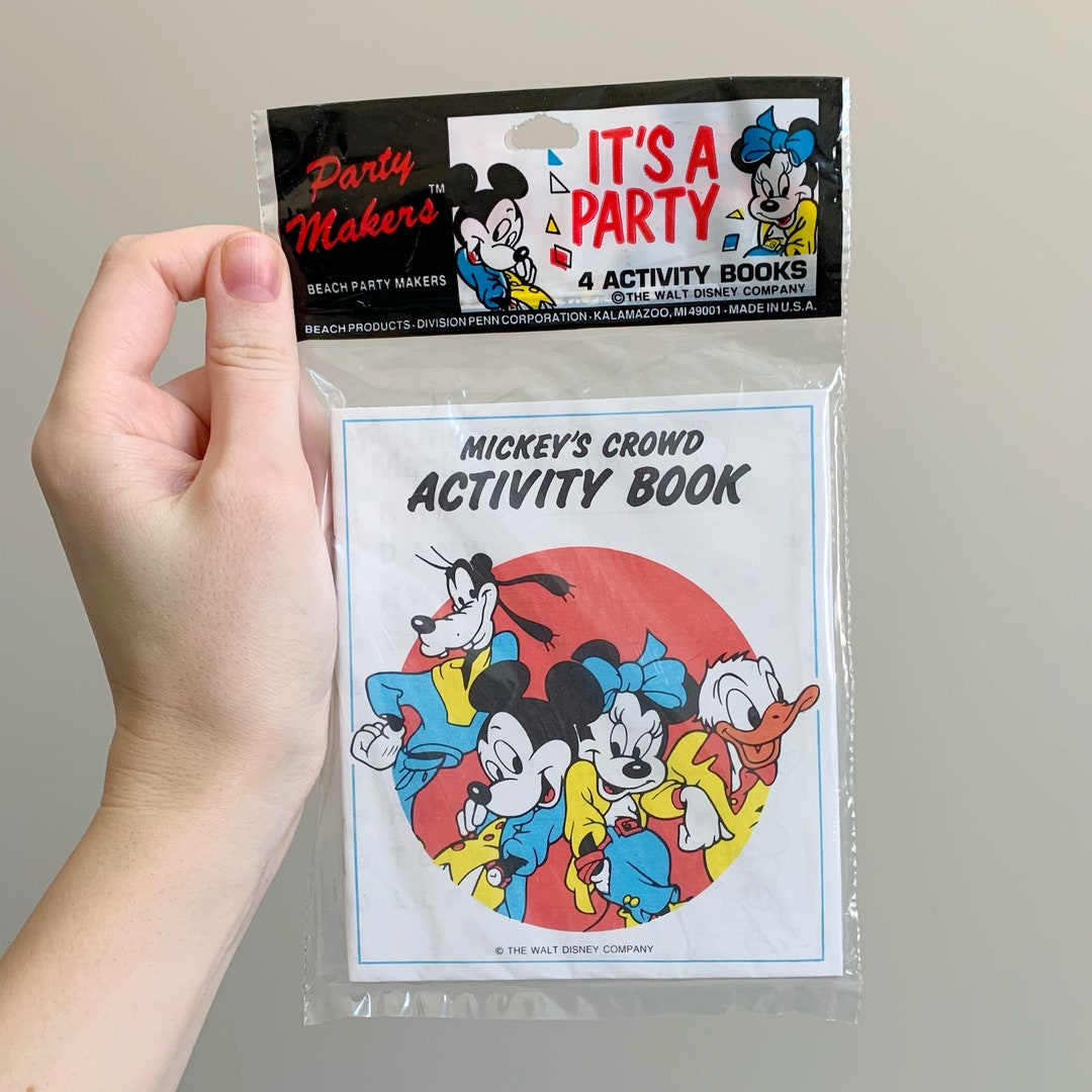 Mickey Mouse It's a Party Activity Book Favours Vintage New - Etsy