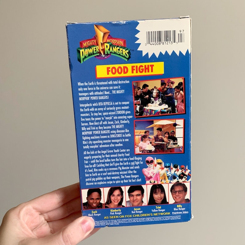 Mighty Morphin Power Rangers Food Fight VHS 1993 Vintage - Etsy