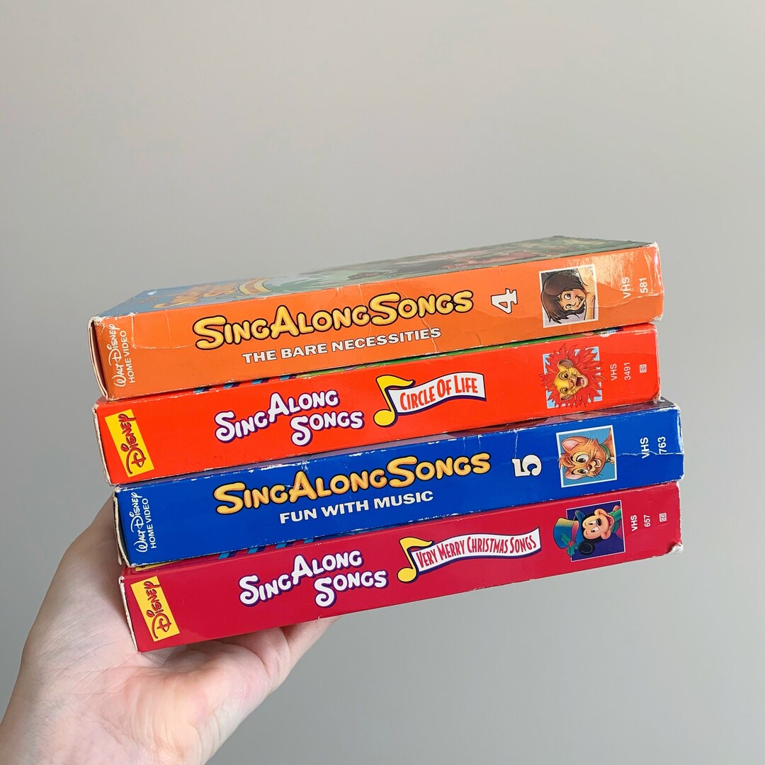 Disney's Sing A Long Songs VHS Tapes Vintage Lion King Jungle Book ...