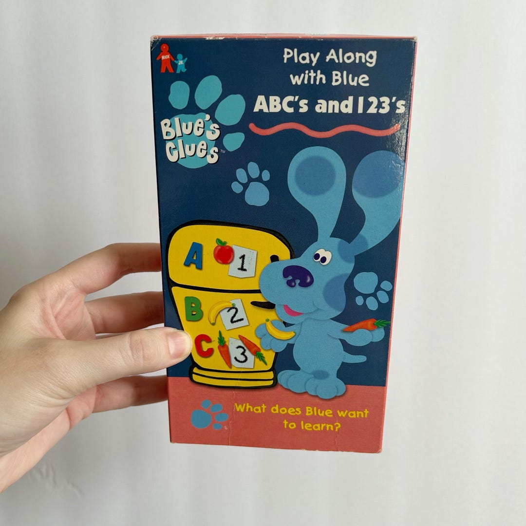 Blue's Clues Abc's and 123's VHS 1999 Nickelodeon - Etsy
