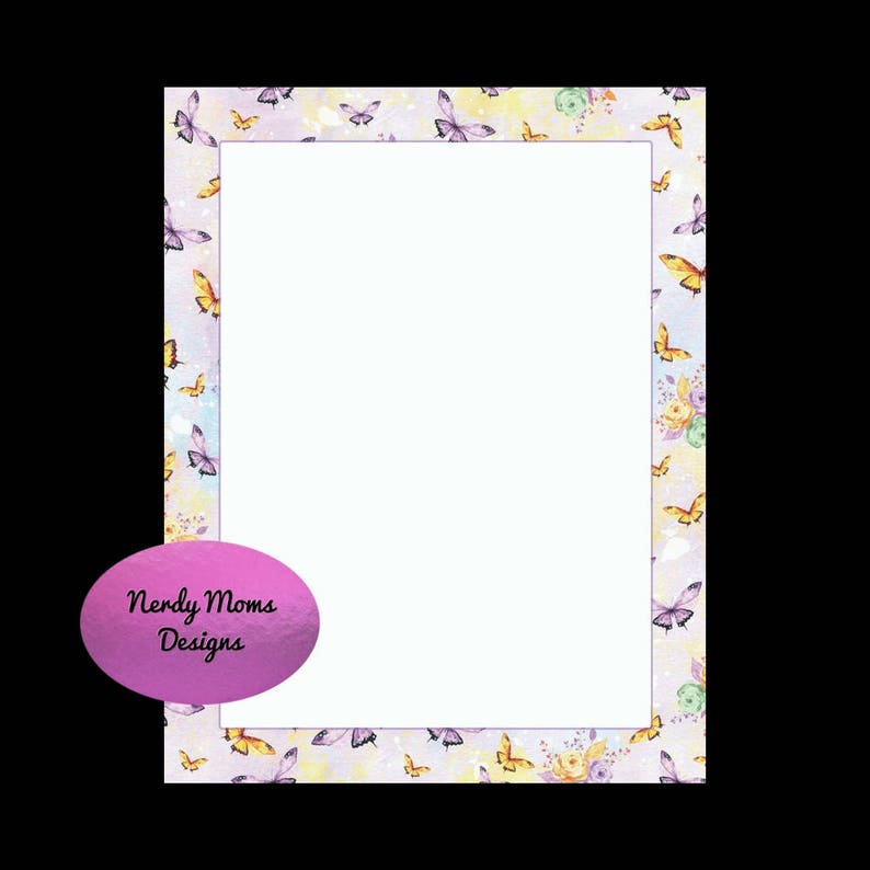 Butterfly Stationery Bundle | Printable Stationery | Letter Writing Set ...